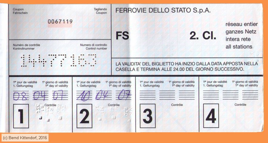 Deutschland – Eisenbahn - Fahrkarten - FIP-Fahrkarten